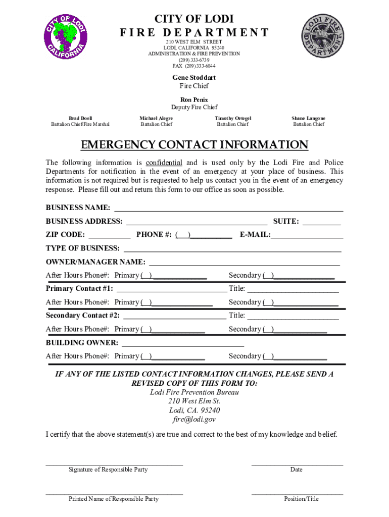 Fillable Online California Fire Department Identification Number List ...