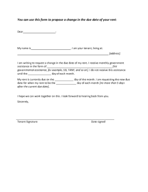 Fillable Online Free Proof of Residency Letter from Landlord PDF ...