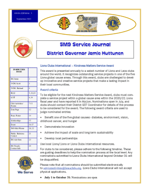 Fillable Online KINDNESS MATTERS SERVICE AWARD NOMINATION ... Fax Email ...