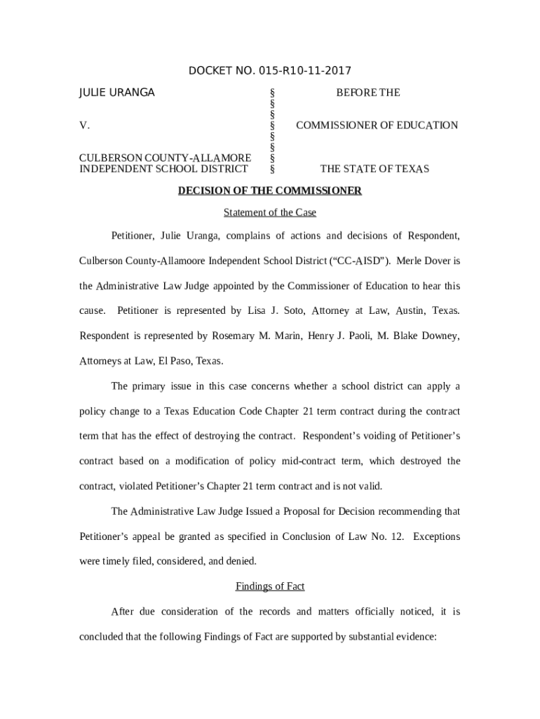 Standard prehearing order Doc Template | pdfFiller