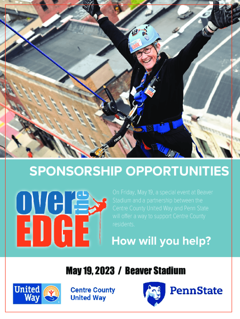 Fillable Online Over the Edge fundraiser coming to Penn State's Beaver ...