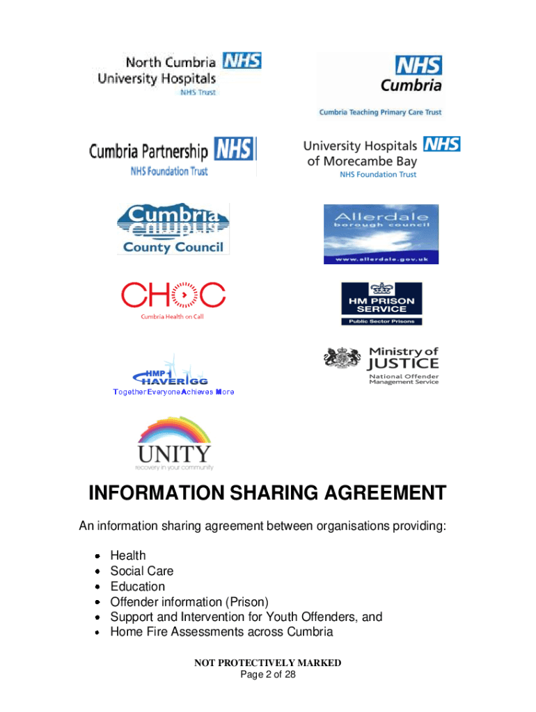 Fillable Online Information Sharing Agreement between Health, Social Care,Education, Prison and ...