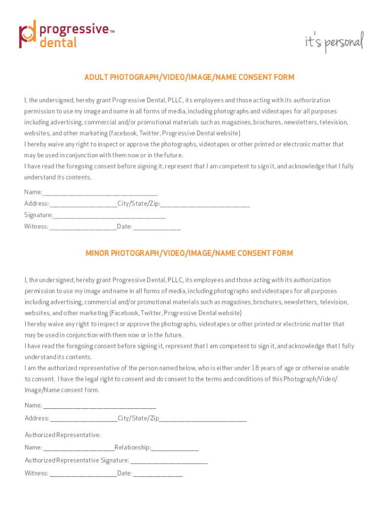 Fillable Online Adult Photograph/Video/Image/Name Consent Form Fax ...