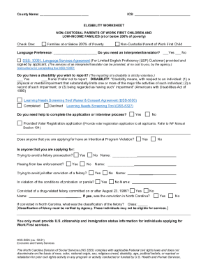 Fillable Online ELIGIBILITY WORKSHEET Fax Email Print - pdfFiller