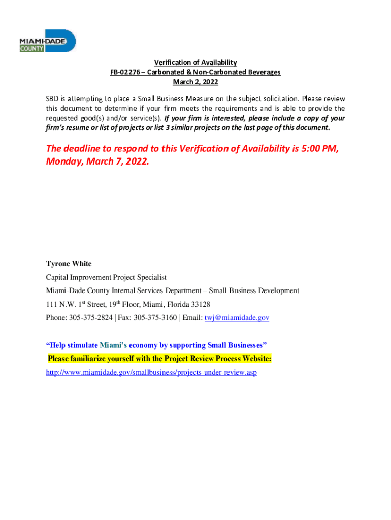 Fillable Online The deadline to respond to this Verification of ...