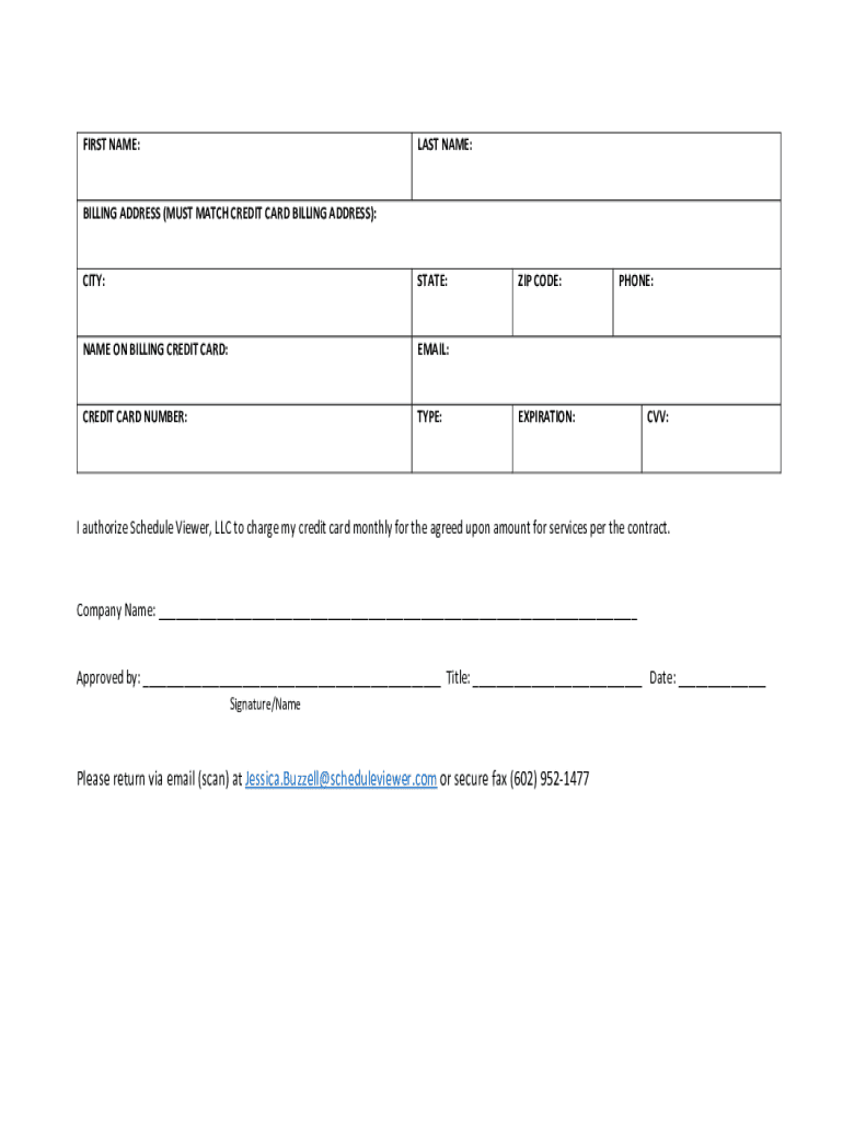 Fillable Online credit card template Fax Email Print - pdfFiller