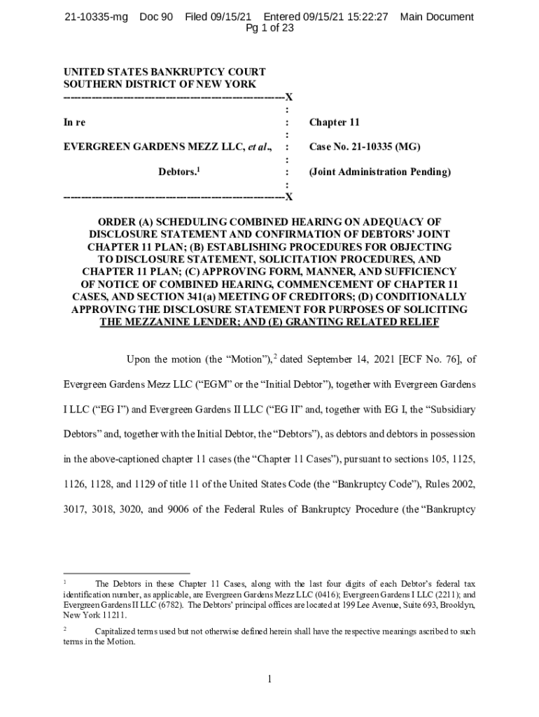 Fillable Online 2021-09-15 AYH -Solicitation Procedures Motion (Revised ...