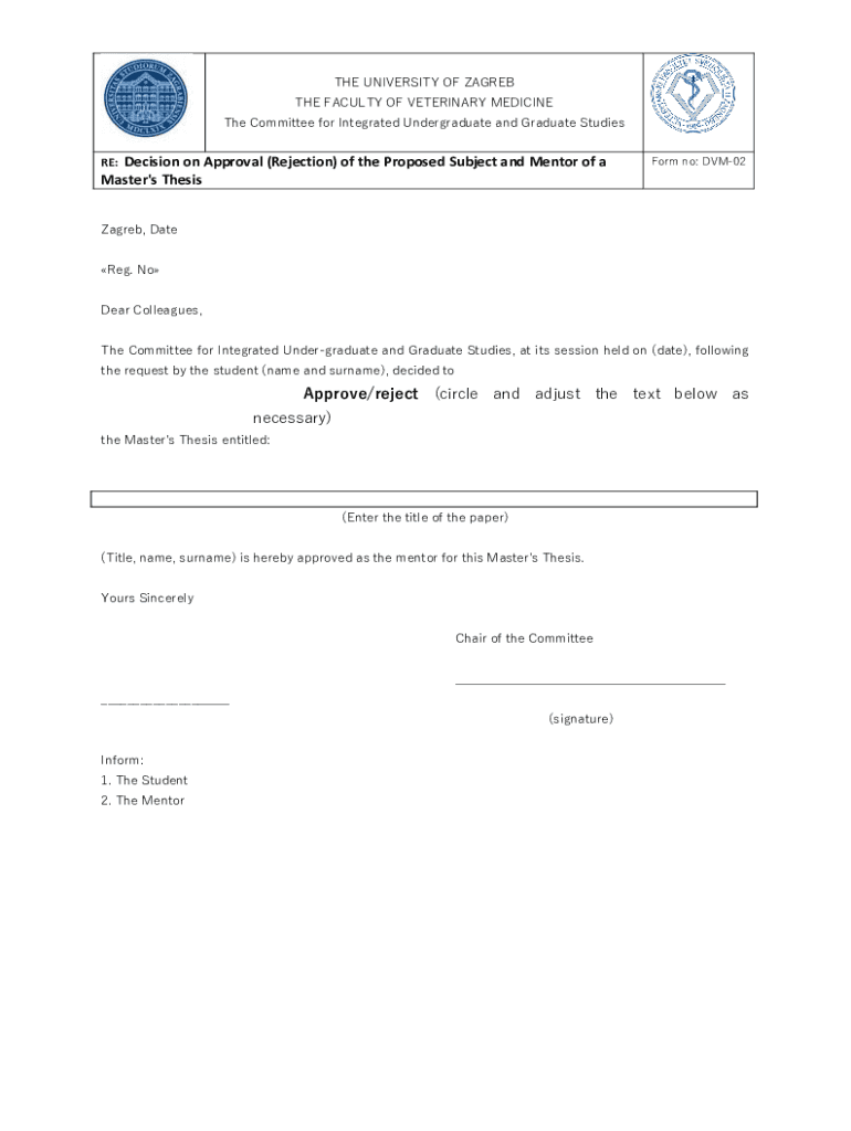 Fillable Online Decision on Approval (Rejection) of the Proposed ...