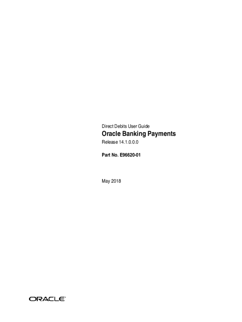 Fillable Online Oracle Banking Payments 14.1.0.0.0 Documentation ...