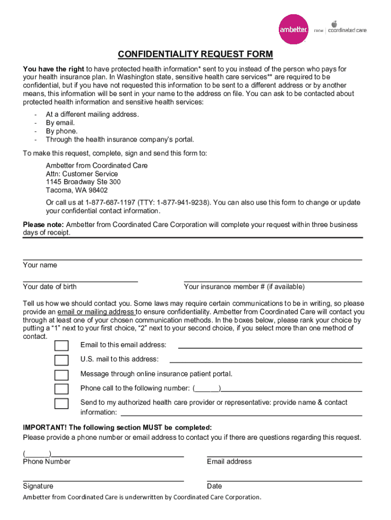 Fillable Online Confidentiality Request Form Draft Fax Email Print ...