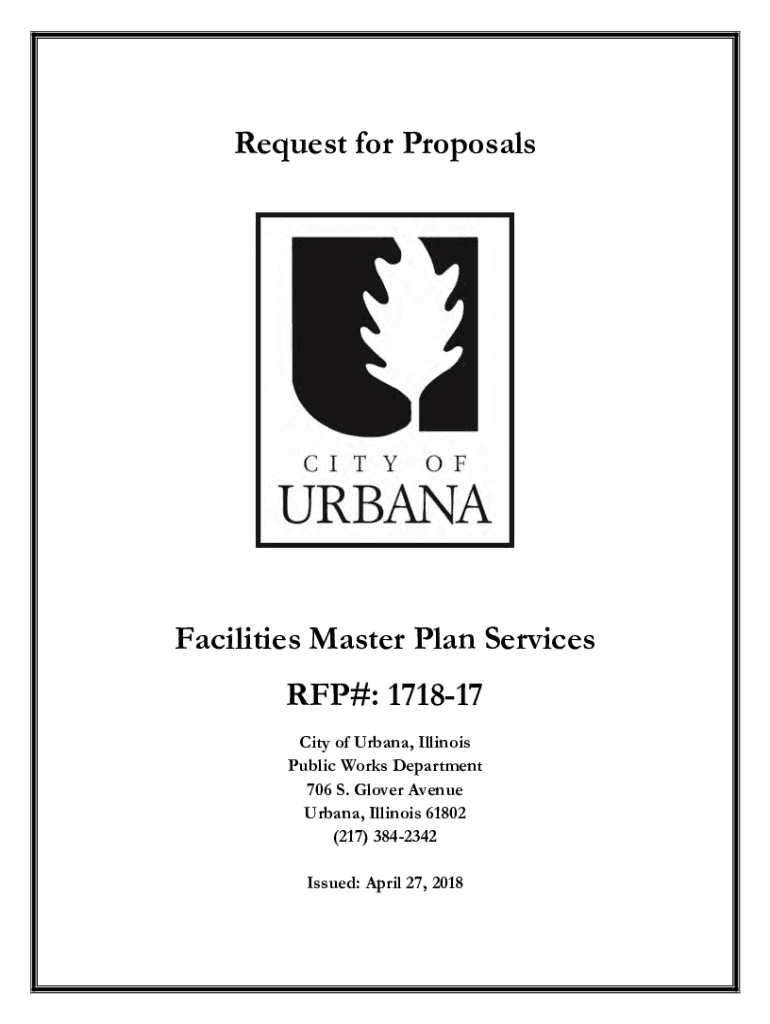 Fillable Online Request for Proposals Facilities Master Plan Services ...
