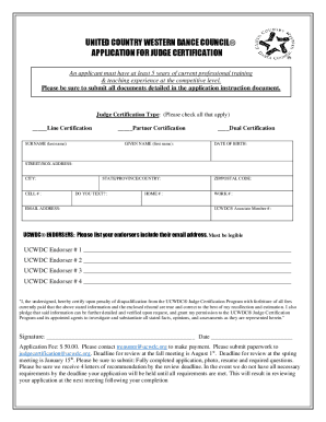 Fillable Online Judge-Certification-Application-Form- ... Fax Email ...