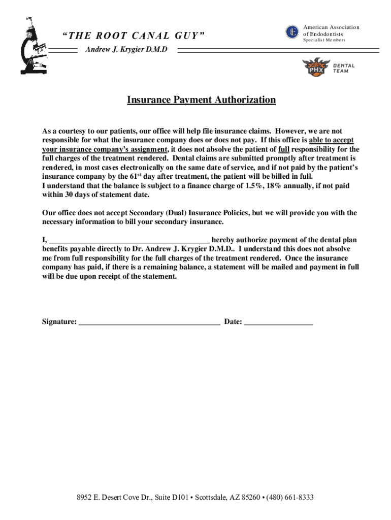 Fillable Online Insurance Payment Authorization Fax Email Print - pdfFiller