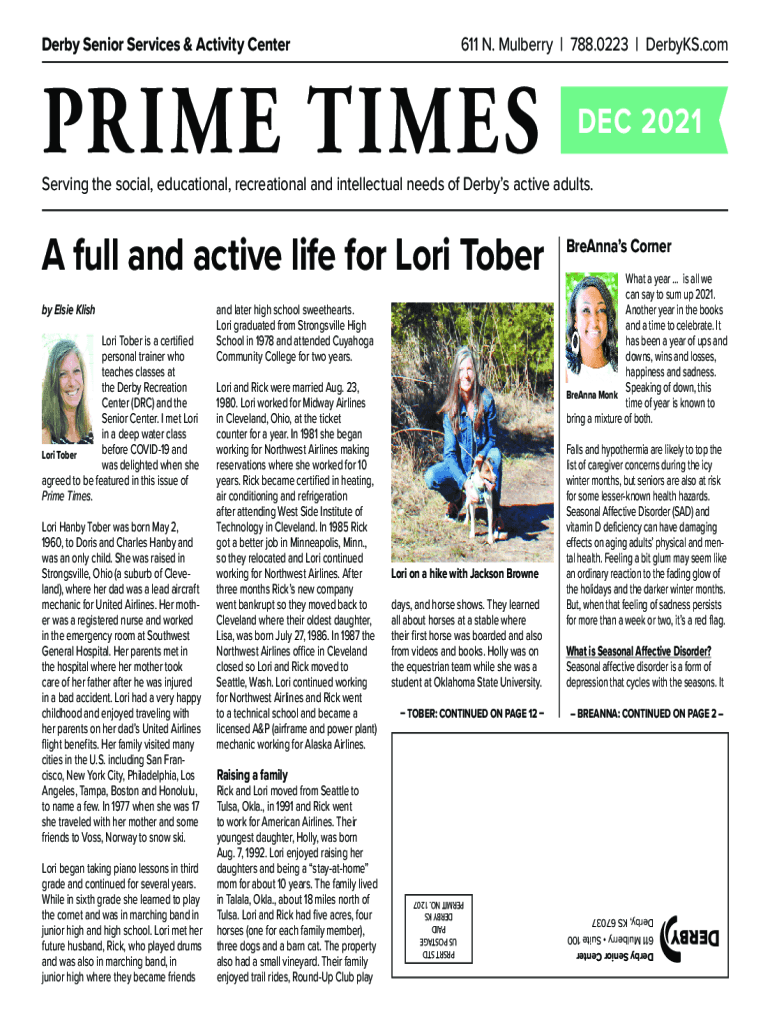 Fillable Online A full and active life for Lori Tober Fax Email Print ...