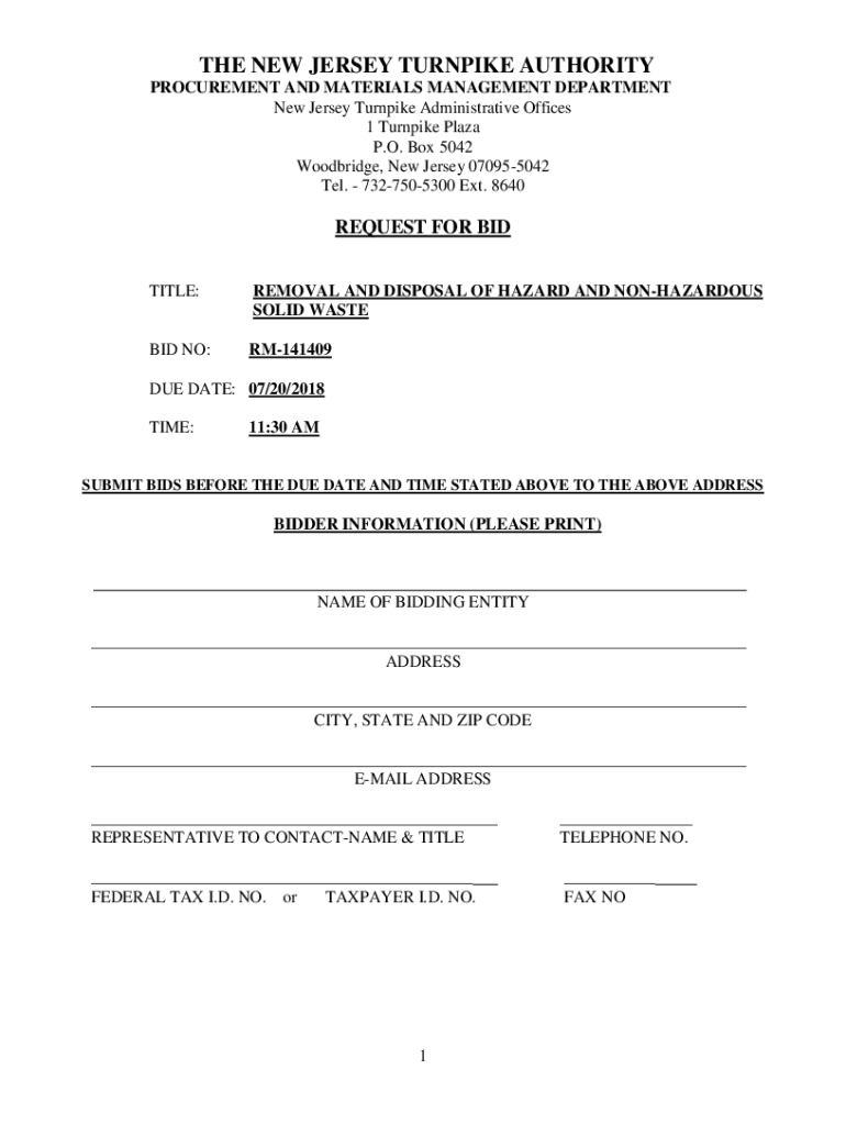 Fillable Online bid request form Fax Email Print - pdfFiller