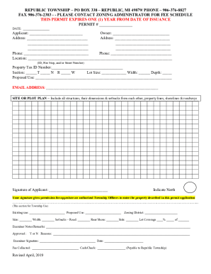 Fillable Online Republic Township MI - Cities and Towns in the United ...