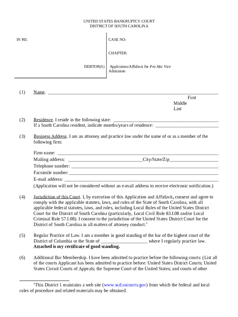 Order for Admission Pro Hac Vice - United States ... Doc Template ...