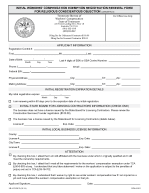 Fillable Online WC Initial Application.pdf Fax Email Print - pdfFiller