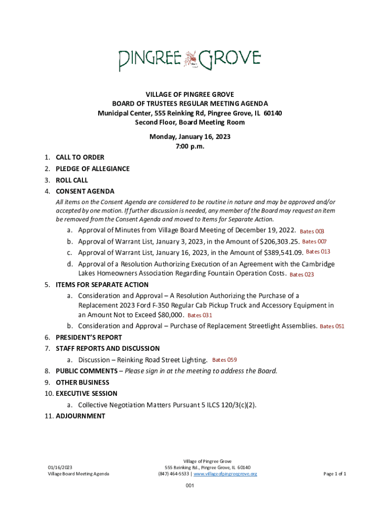 Fillable Online Pingree Grove Police Department Fax Email Print - pdfFiller