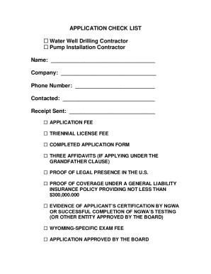 Fillable Online Water Well Contractor License Application Form Fax ...