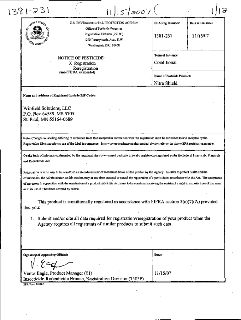 Fillable Online U.S. EPA, Pesticide Product Label, NITRO SHIELD, 11/15 ...