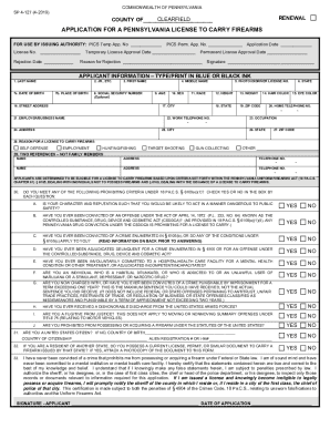Fillable Online Application-for-a-Pennsylvania-License-to-Carry-Firearms- ... Fax Email Print ...