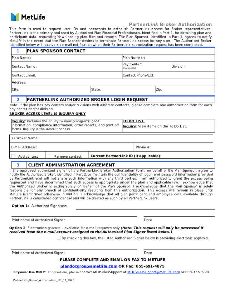 tpa partnerlink authorization for individual user access ... Doc Template | pdfFiller