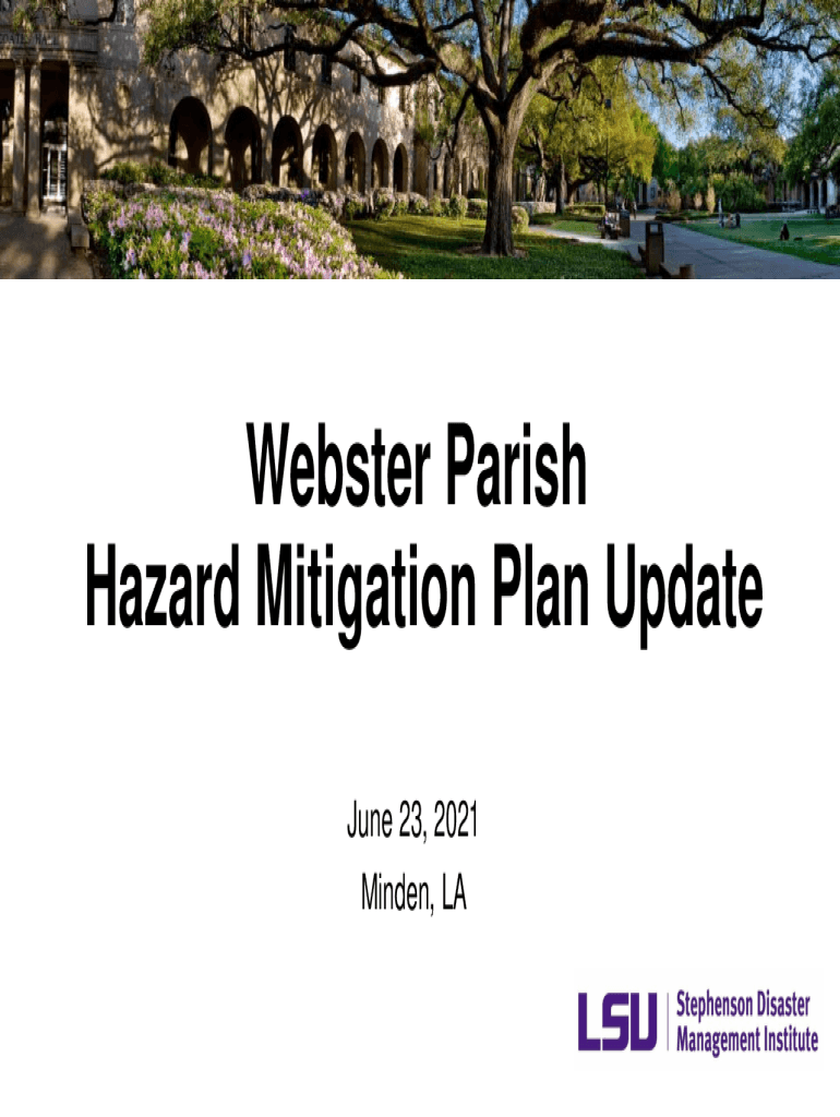 Fillable Online Hazard Mitigation Plans - SDMI - Louisiana State ...