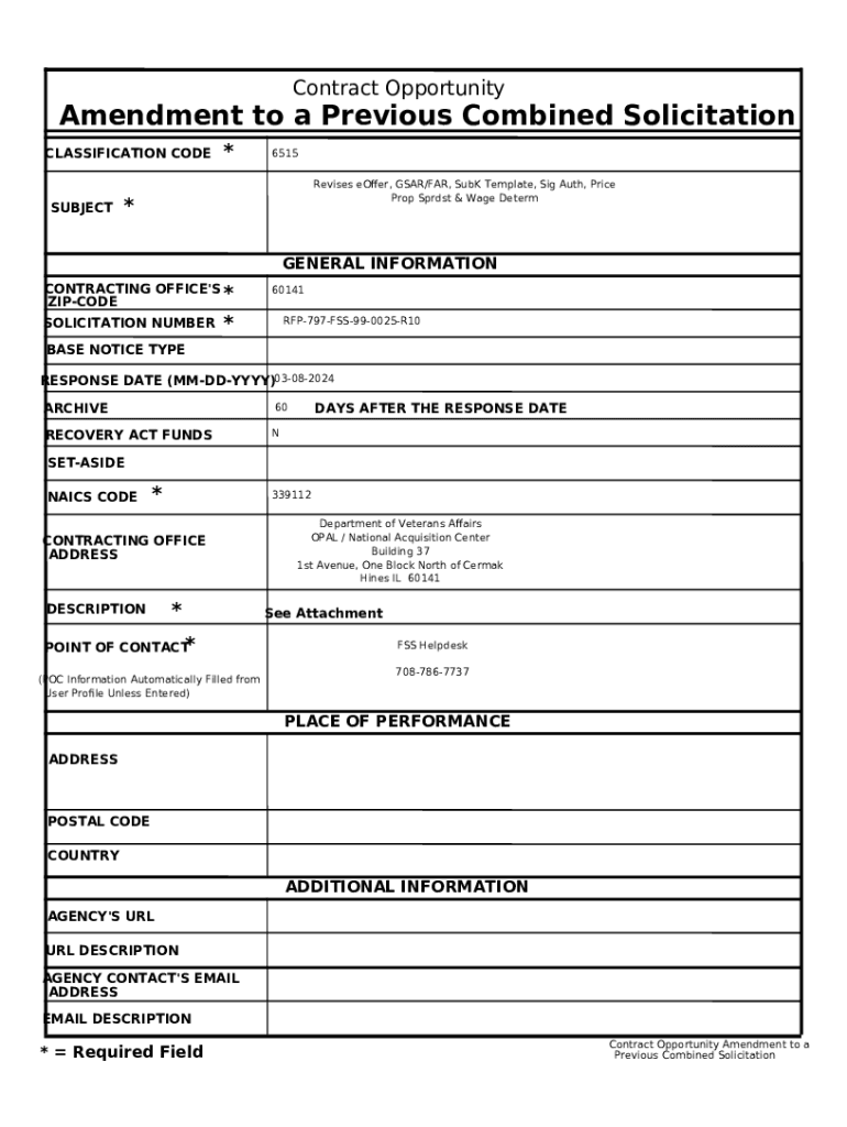 65 II A R10 Amendment 0001 Doc Template | pdfFiller