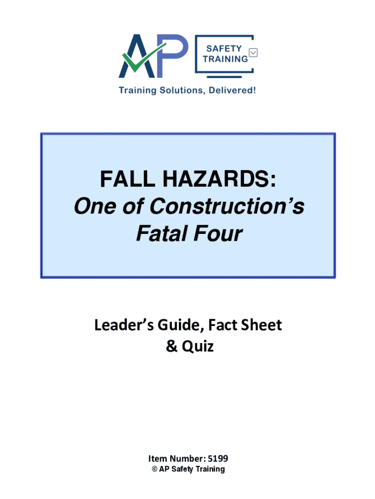 Fillable Online Preventing falls in construction: NIOSH issues fact ...