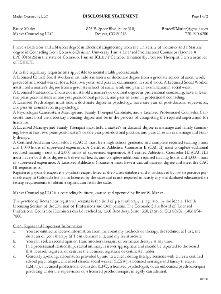 Fillable Online MC Full Disclosure Statement Rev E.doc Fax Email Print ...