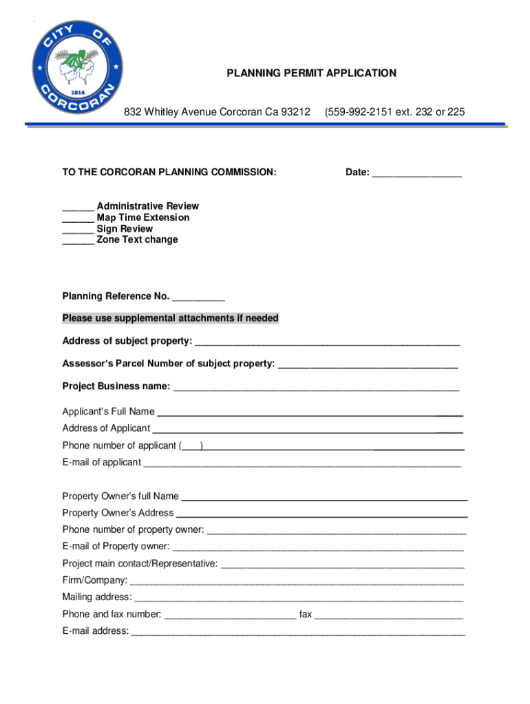 Fillable Online planning permit application Fax Email Print - pdfFiller