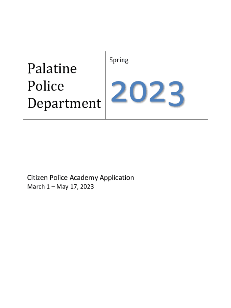 Fillable Online The Palatine Police Department is... - Village of ... Fax Email Print - pdfFiller