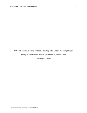 Fillable Online APA Sixth Edition Guidelines for Paper Formatting in the ... Fax Email Print ...