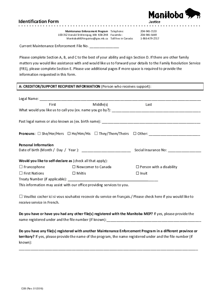 Fillable Online Identification Form Fax Email Print - pdfFiller