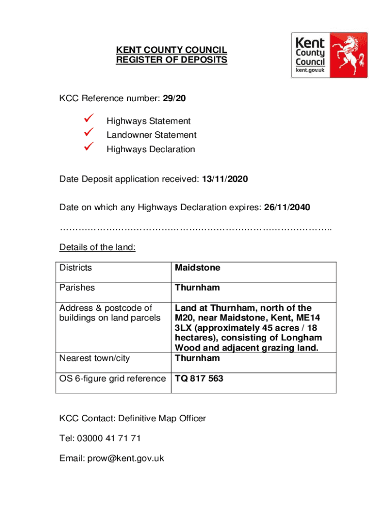 Fillable Online KCC Reference number: 29/20 Fax Email Print - pdfFiller