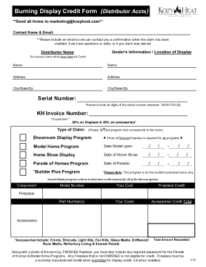 Fillable Online Burning Display Credit Form Fax Email Print - pdfFiller