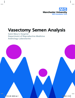 Fillable Online Post-Vasectomy Semen Analysis: Optimizing Laboratory ...