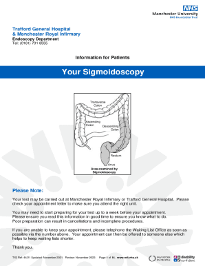 Fillable Online Your Sigmoidoscopy Fax Email Print - pdfFiller