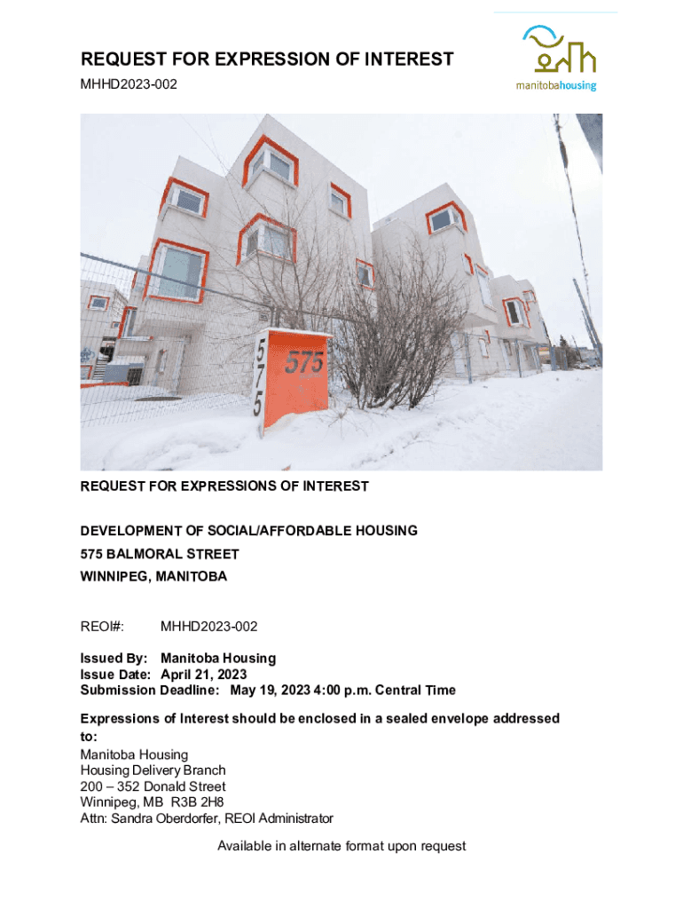 Fillable Online Request for Expressions of Interest to Develop Affordable ... Fax Email Print ...