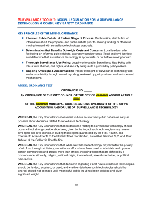 Fillable Online surveillance toolkit: model legislation to form a ...