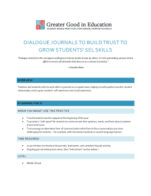 Fillable Online "Exploring Dialogue Journals as a Context for ...