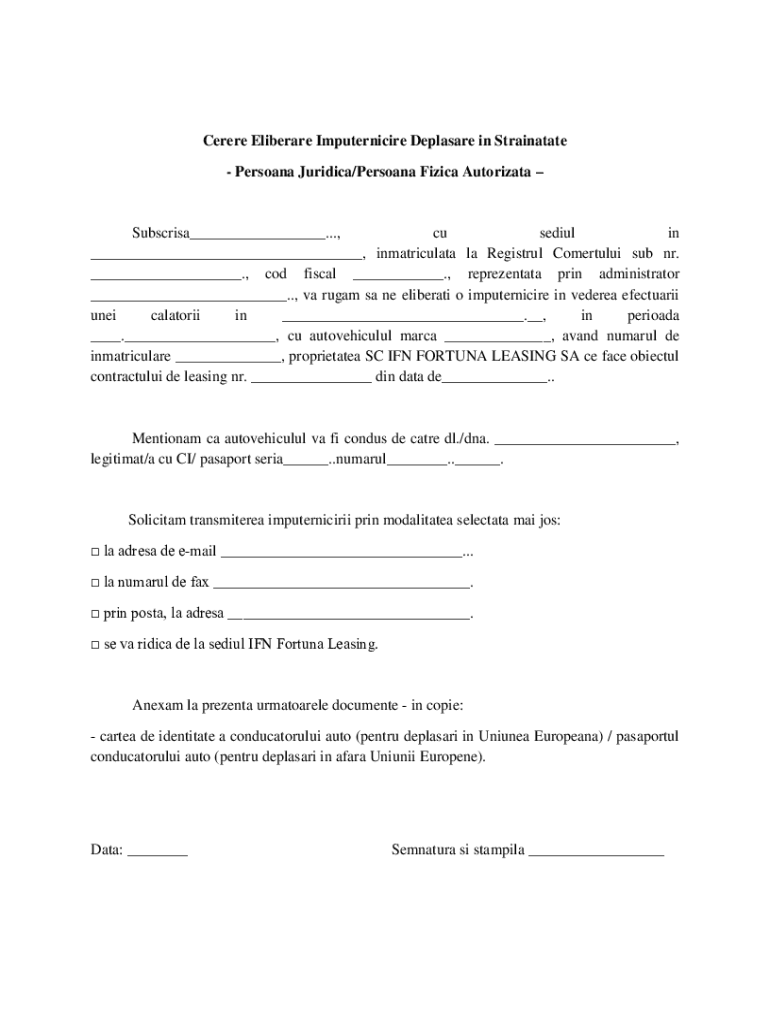 Fillable Online ANEXA 38 Model de mputernicire emis de persoana ... Fax Email Print - pdfFiller
