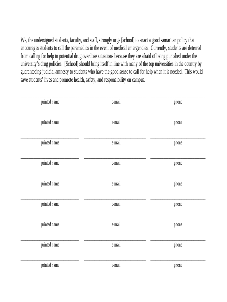 We, the undersigned students, faculty, and staff, strongly ... Doc ...