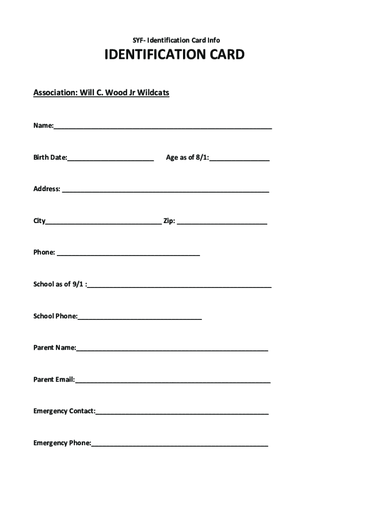 Fillable Online IDENTIFICATION CARD - cloudfront.net Fax Email Print ...