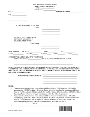 Fillable Online 470-3181, DIRECTIONS FOR SERVICE/RETURN OF SERVICE Fax ...