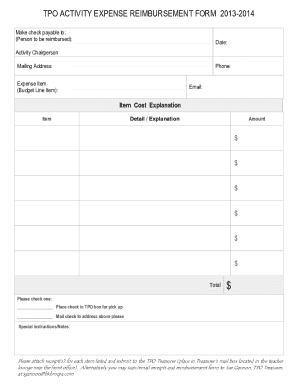 Fillable Online Self-Directed Expense Reimbursement Form Fax Email ...