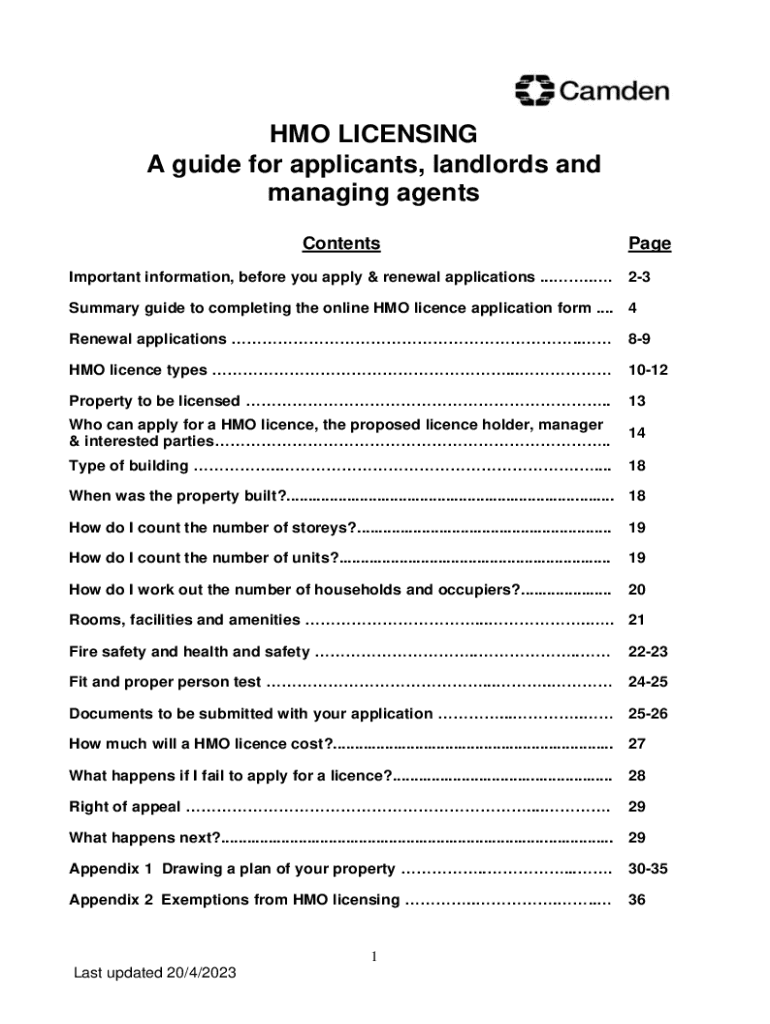 Fillable Online HMO Licensing Online Application Form Guidance Notes ...
