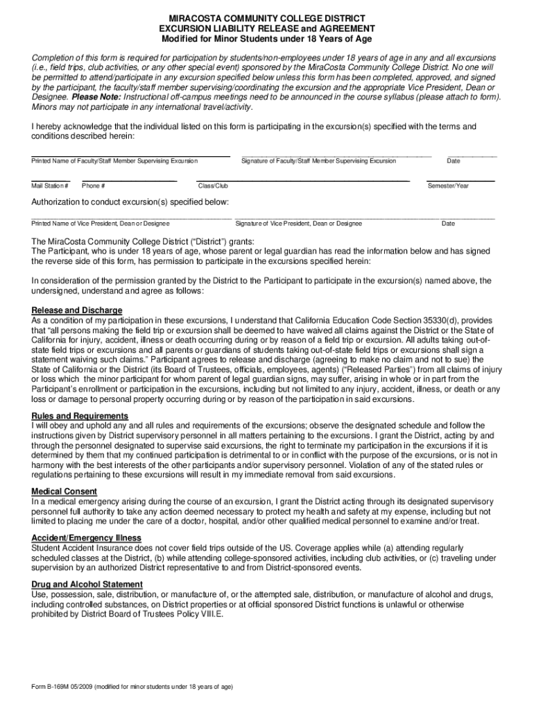 Fillable Online home miracosta This form must be received by our staff prior to your child's ...