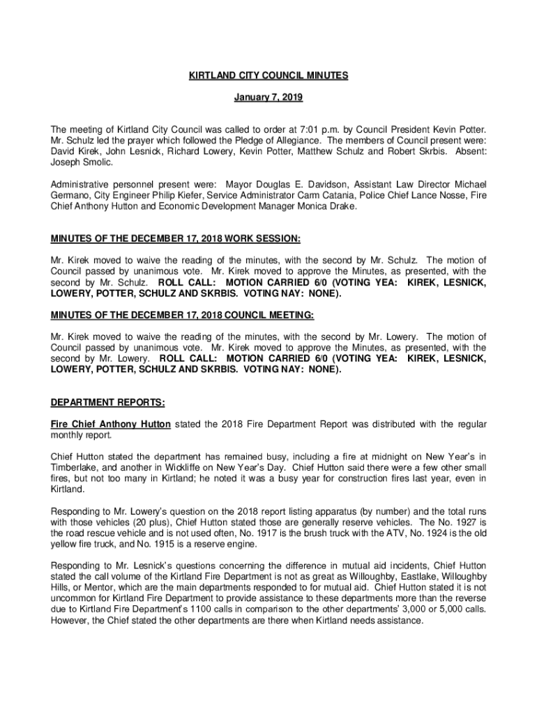 Fillable Online David Kirek, John Lesnick, Richard Lowery, Kevin Potter ...